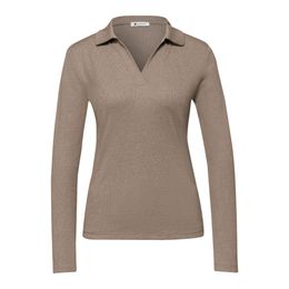 Street One Poloshirt Damen Gr&ouml;&szlig;e XXL dunkelbeige