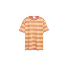 armedangels T-Shirt MAARKOS STRIPES Herren Gr&ouml;&szlig;e S orange