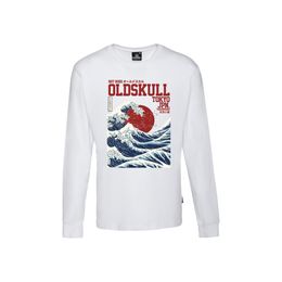 Oldskull Langarmshirt 'Asian Big W' Herren Gr&ouml;&szlig;e XXL wei&szlig;