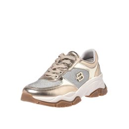 Baldinini Sneaker low Damen Gr&ouml;&szlig;e 42 gold / silbergrau / wei&szlig;