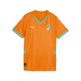 Puma Trikot 'Elfenbeink&uuml;ste 2025 Heimtrikot' Damen Gr&ouml;&szlig;e XL gr&uuml;n / orange / wei&szlig;