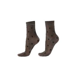 CALZEDONIA Socken 'GLITTER & HEARTS' Damen Gr&ouml;&szlig;e 36/41 schwarz