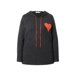 Angel of Style Pullover Damen Gr&ouml;&szlig;e L/XL anthrazit / feuerrot
