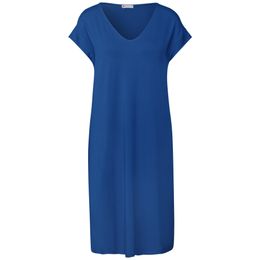 Street One Jersey Kleid Damen Gr&ouml;&szlig;e 36 blau Winterkleid
