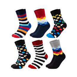 Occulto Socken 'Sigi' Herren Gr&ouml;&szlig;e 43/46 hellblau / dunkelblau / rot / schwarz