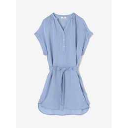 Le Temps Des Cerises Kleid 'Rebecca' Damen Gr&ouml;&szlig;e 36 blau / wei&szlig; Winterkleid
