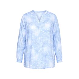 Angel of Style Bluse Damen Gr&ouml;&szlig;e XXL cyanblau / wei&szlig;