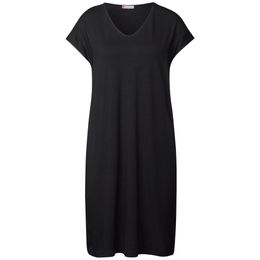 Street One Jersey Kleid Damen Gr&ouml;&szlig;e 40 schwarz Winterkleid