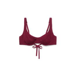 CALZEDONIA Bikinitop 'CRINKLE WAVES' Damen Gr&ouml;&szlig;e 75/85 bordeaux