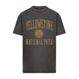 F4NT4STIC T-Shirt 'US National Parks Yellowstone Wyoming' Herren Gr&ouml;&szlig;e XXL gelb / schwarzmeliert