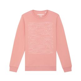 Watapparel Sweatshirt ' Doodle Cats ' Herren Gr&ouml;&szlig;e XL rosa / wei&szlig;