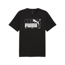 Puma T-Shirt 'Graphic No.1' Herren Gr&ouml;&szlig;e XS schwarz / wei&szlig;