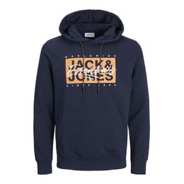 Jack & Jones Jack & Jones Sweatshirt 'JJColton' Herren Gr&ouml;&szlig;e XXL marine / orange / wei&szlig;
