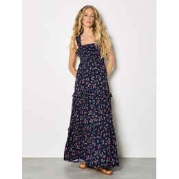 Apricot Ditsy Floral Smocked Maxi Dress ' ' Damen Gr&ouml;&szlig;e 38 navy Winterkleid