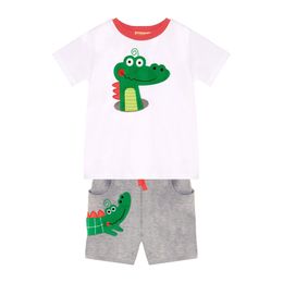Denokids Set 'Crocodile' Jungen Gr&ouml;&szlig;e 122 wei&szlig;