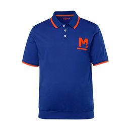 Men Plus Poloshirt Herren Gr&ouml;&szlig;e 8XL kobaltblau / neonorange