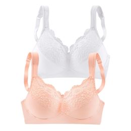 Petite Fleur BH Damen Gr&ouml;&szlig;e 100 koralle / wei&szlig;