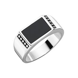 Giorgio Martello Milano Ring Herren Gr&ouml;&szlig;e 66 schwarz / silber