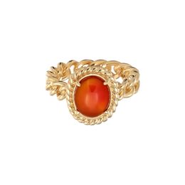 Elli Premium Ring Damen Gr&ouml;&szlig;e 52 gold / orange