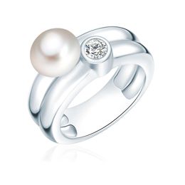 Valero Pearls Ring Damen Gr&ouml;&szlig;e 60 silber / perlwei&szlig;