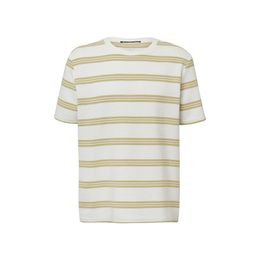 QS T-Shirt Herren Gr&ouml;&szlig;e XL dunkelbeige / wei&szlig;
