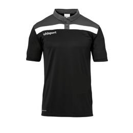 Uhlsport Poloshirt Damen Gr&ouml;&szlig;e L basaltgrau / schwarz / wei&szlig;
