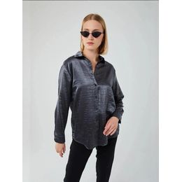 Mixray Bluse Damen Gr&ouml;&szlig;e L dunkelgrau