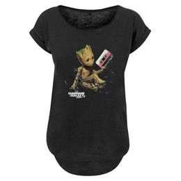 F4NT4STIC T-Shirt 'Marvel Guardians Of The Galaxy Vol2 Groot Tape' Damen Gr&ouml;&szlig;e S mischfarben / schwarz