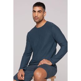 CMPD Pullover Linksstrick mit Rollkanten Herren Gr&ouml;&szlig;e M blau