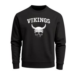 Neverless Sweatshirt 'vikings' Herren Gr&ouml;&szlig;e 4XL schwarz