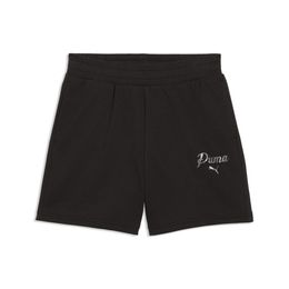 Puma Shorts 'Essentials Script' Damen Gr&ouml;&szlig;e XL schwarz / wei&szlig;