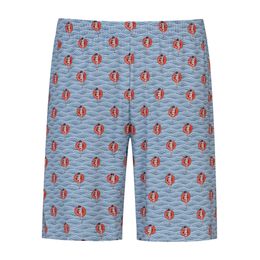 Mey Pyjamashorts 'Wave Swing' Herren Gr&ouml;&szlig;e XL navy / hellblau / rot / wei&szlig;