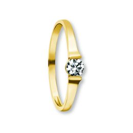 ONE ELEMENT Ring Damen Gr&ouml;&szlig;e 50 gold / transparent