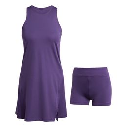 adidas Performance Set: Sportkleid und Shorts 'Club' Damen Gr&ouml;&szlig;e XS brombeer