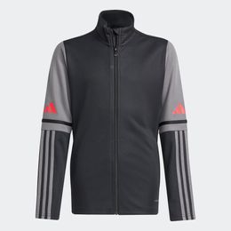 adidas Performance Sportsweatjacke Jungen Gr&ouml;&szlig;e 176 dunkelgrau / orange / schwarz