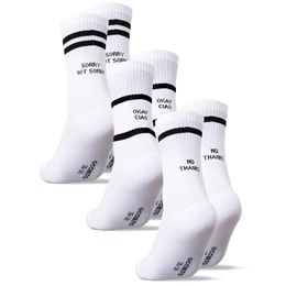 Occulto Socken 'Leo' Damen Gr&ouml;&szlig;e 43/46 schwarz / wei&szlig;