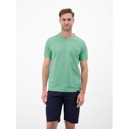 Lerros T-Shirt mit V-Neck in Strickqualit&auml;t Herren Gr&ouml;&szlig;e S gr&uuml;n