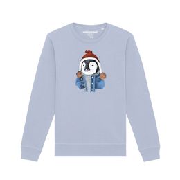 Watapparel Sweatshirt 'Pinguin' Herren Gr&ouml;&szlig;e XXL hellblau / mischfarben