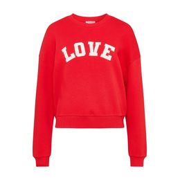 Tamaris Sweatshirt Damen Gr&ouml;&szlig;e L rot / wei&szlig;