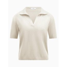 Peter Hahn - Polo-Pullover, weiss, Gr. 44 / L - Baumwolle