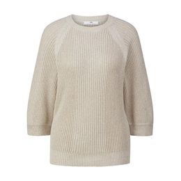 Peter Hahn - Rundhals-Pullover, beige, Gr. 44 / L - Baumwolle