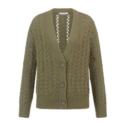 Peter Hahn - Strickjacke, gr&uuml;n, Gr. 36 / S - Baumwolle