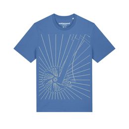Watapparel Shirt ' Fahrradspeichen ' Herren Gr&ouml;&szlig;e M hellblau / wei&szlig;