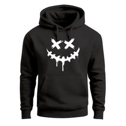 Neverless Sweatshirt 'Smile Face' Herren Gr&ouml;&szlig;e XXL schwarz