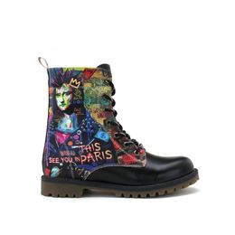 Goby Schn&uuml;rstiefel 'Goby RUGM112 with Mona Lisa' Damen Gr&ouml;&szlig;e 36 schwarz Winterschuhe