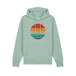 Watapparel Sweatshirt ' Retro Sunset Ocean ' Herren Gr&ouml;&szlig;e L mint / mischfarben