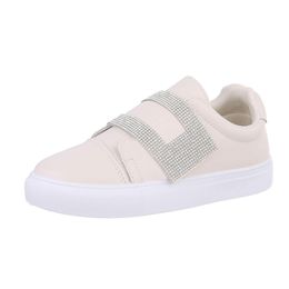 Ital-Design Sneakers Damen Gr&ouml;&szlig;e 40 beige / silber