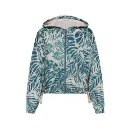Deha Sweatjacke Damen Gr&ouml;&szlig;e S cyanblau / wei&szlig;