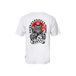 Oldskull T-Shirt 'ASIAN REBEL CAT' Herren Gr&ouml;&szlig;e L schwarz / wei&szlig;