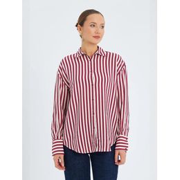 Mixray Bluse Damen Gr&ouml;&szlig;e M burgunder / wei&szlig;